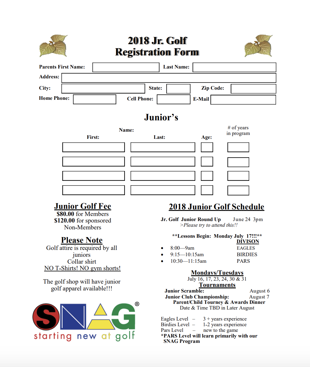 Jr. Golf: Casper, WY | Paradise Valley Country Club